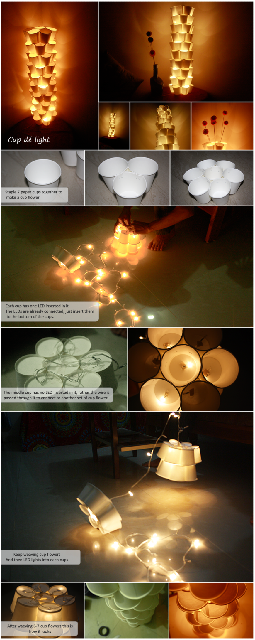 Lovely DIY Paper Cup Table Lamp - Truly Hand Picked