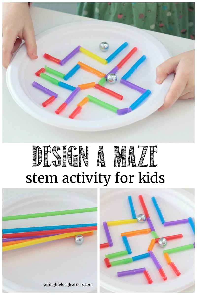 Learning Activities For Kids Paper Plate Craft Maze STEM Challenge