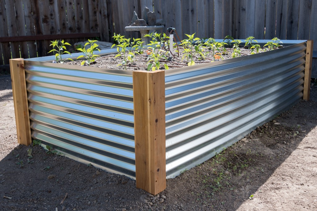 Unique Metal Raised Garden Planter With Cedar Board Base A Different