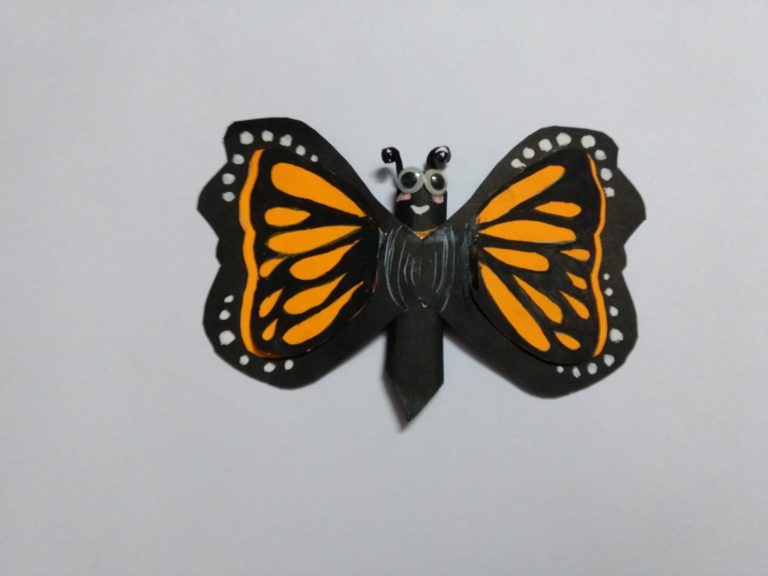 Construction Paper Crafts: DIY Paper Butterfly (14 Step Pictures)